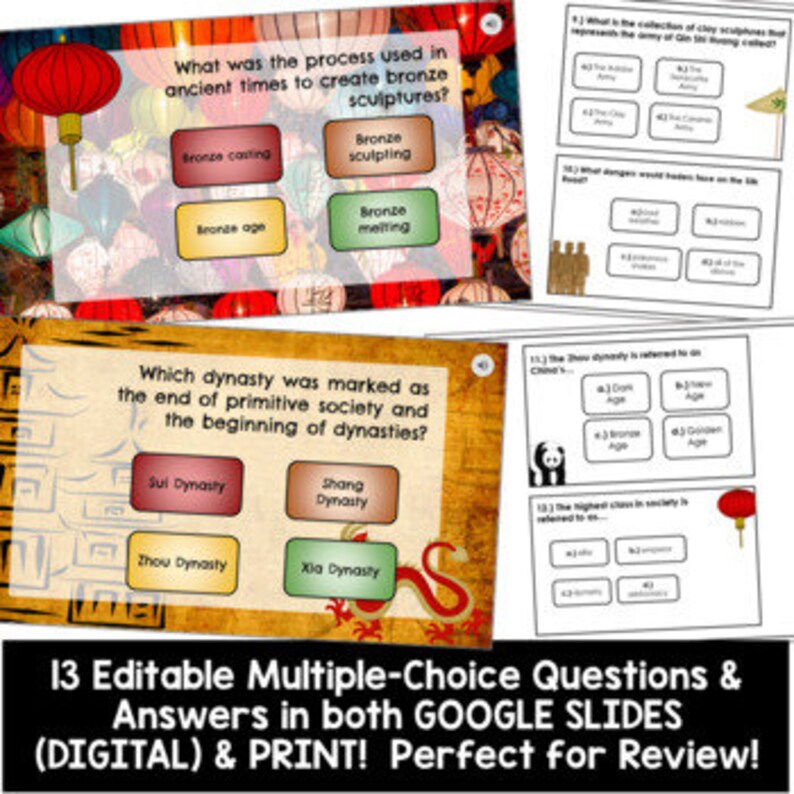 Ancient China Digital Game Google Slides | Review Digital Board Game - Etsy