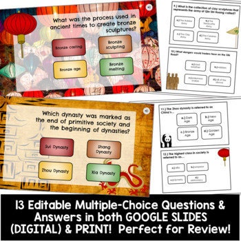 Ancient China Digital Game Google Slides | Review Digital Board Game - Etsy
