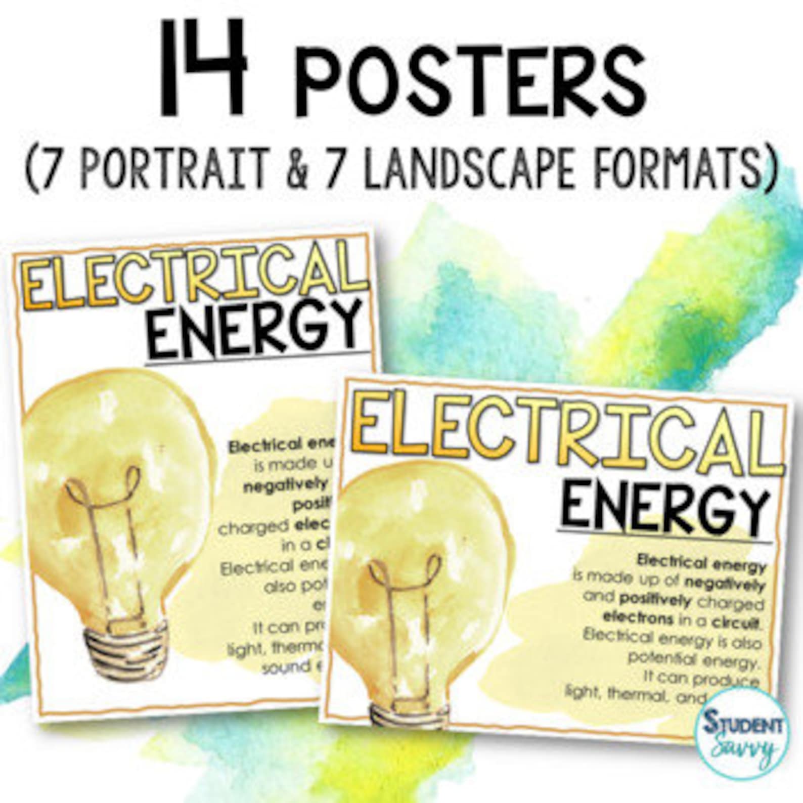 Energy Posters | Forms of Energy | Earth Science Classroom Decor Light ...