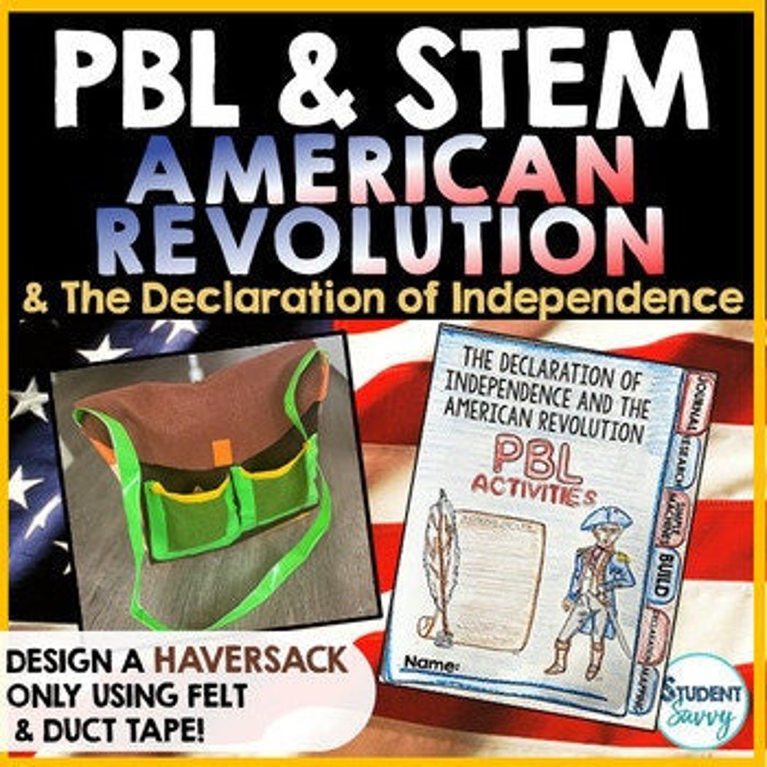 Revolutionary War and Declaration of Independence PBL & STEM - Etsy
