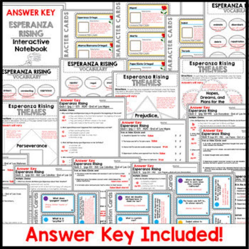 Esperanza Rising Novel Study - Etsy