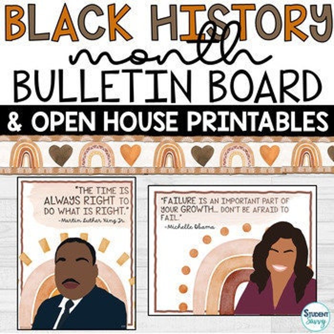 Black History Month Bulletin Board Ideas Posters Open House Template - Etsy