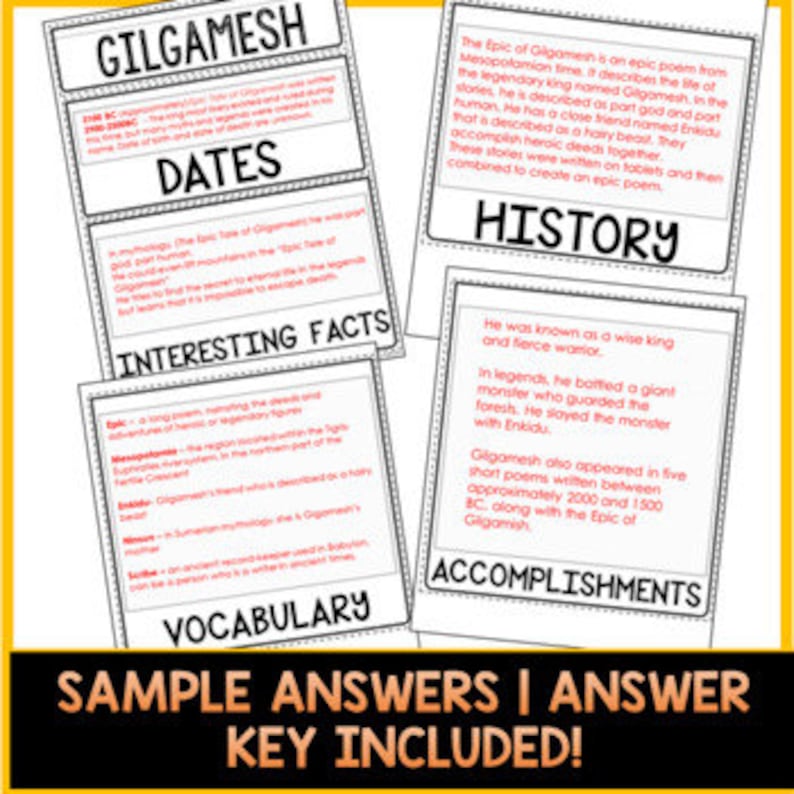 Ancient Mesopotamia Projects: Hammurabi Gilgamesh Flip Books Activities ...