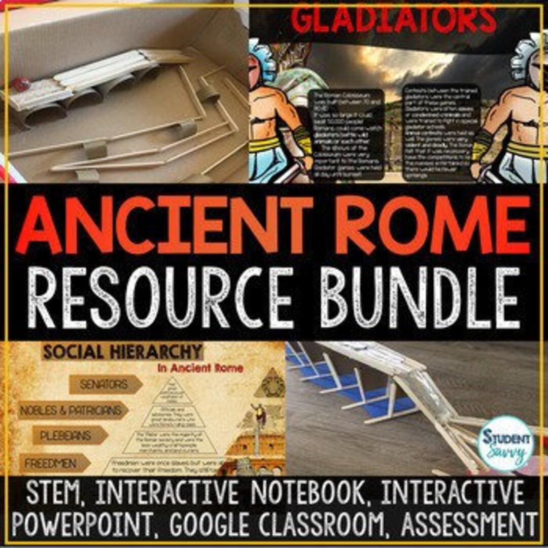 Ancient Rome Activity Bundle | Curriculum STEM Map Lesson Plans - Etsy