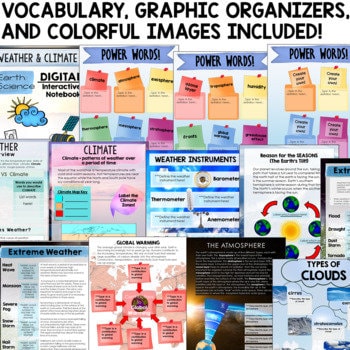 Digital Interactive Notebook | Weather Google Classroom - Etsy