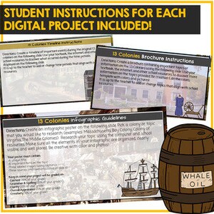 13 Colonies Project | Google Classroom Projects - Etsy