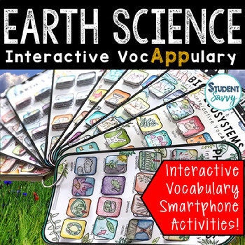 Earth Science Vocabulary Activities - Interactive Vocappulary™ - Etsy