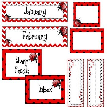 Ladybug Classroom Decor (editable) - Etsy