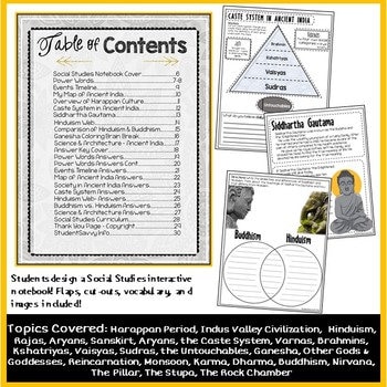 Ancient India Interactive Notebook - History Social Studies Worksheets ...