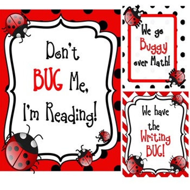 Ladybug Classroom Decor (editable) - Etsy