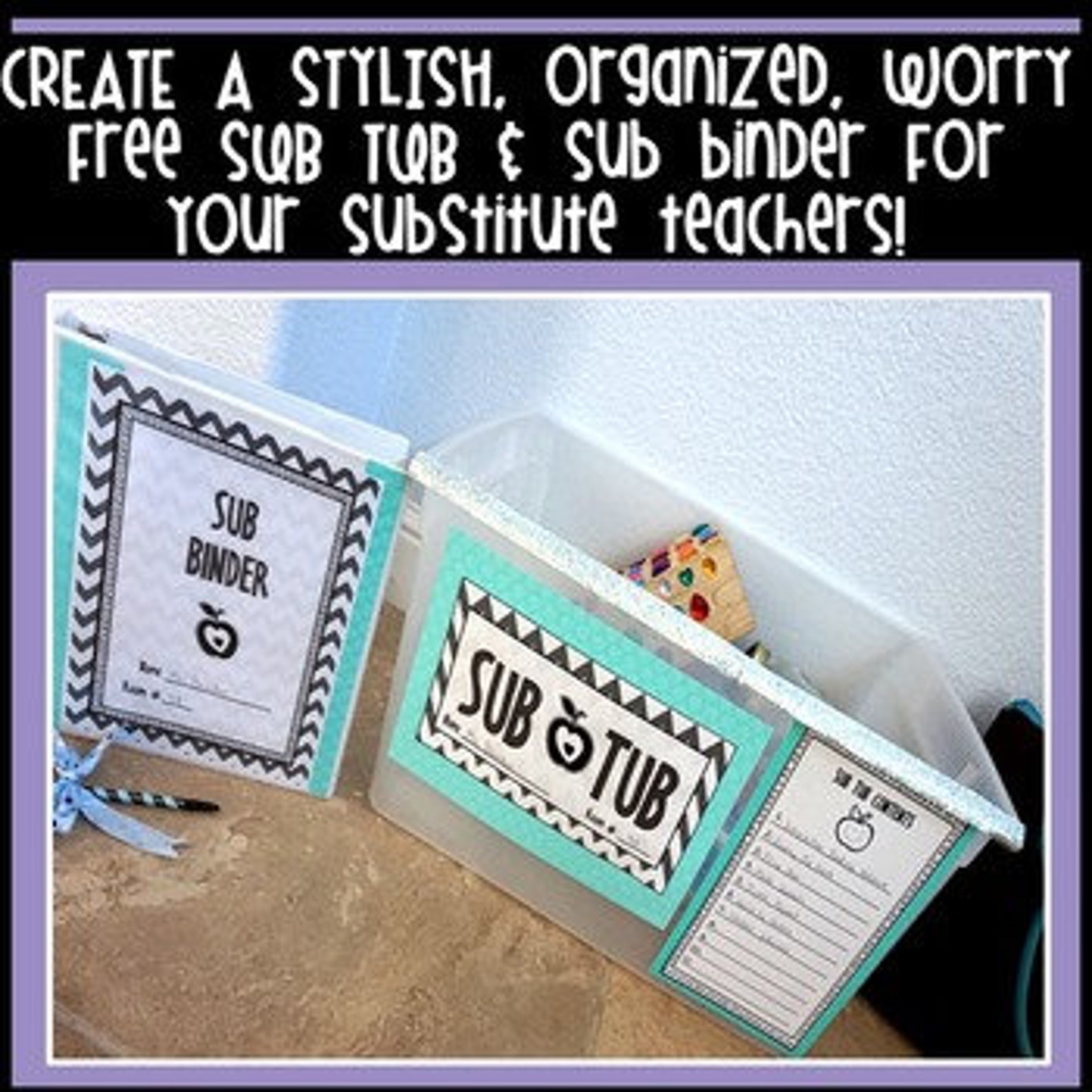 Substitute Teacher Binder Sub Tub Editable Templates Forms Covers - Etsy