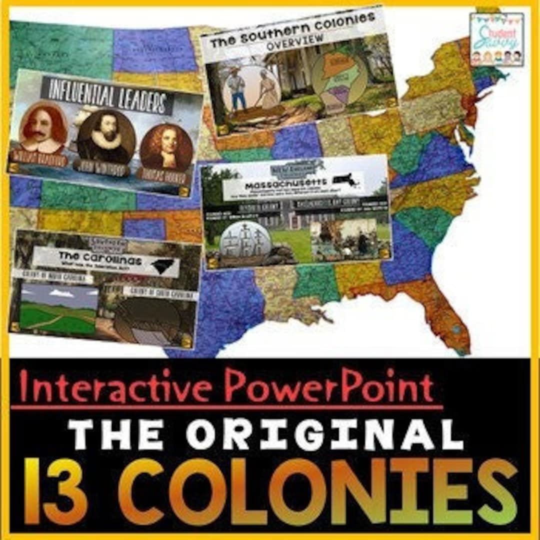 13 Colonies Powerpoint & Google Slides | Google Classroom Distance ...