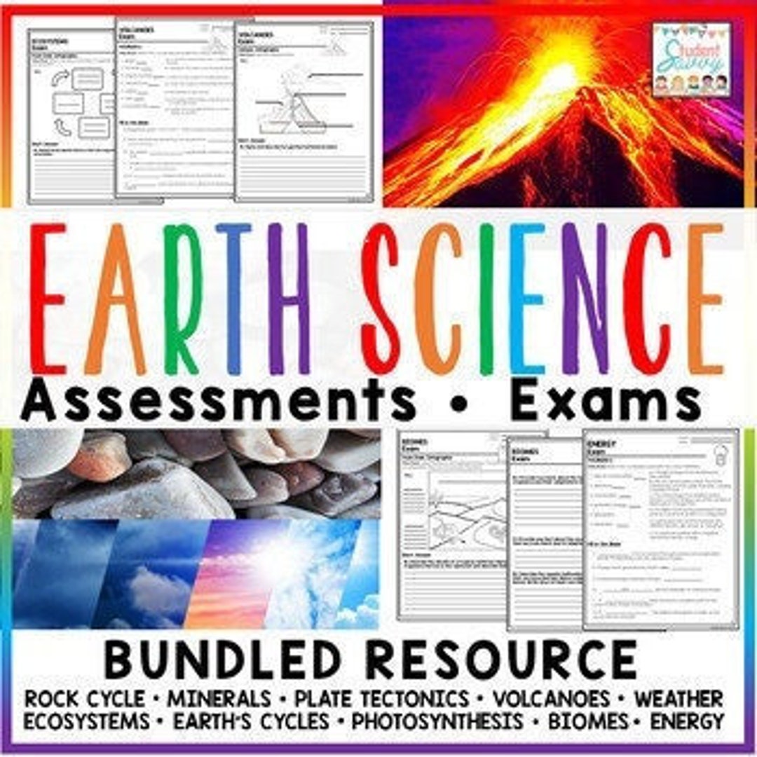Earth Science Exams Assessments Tests Review Bundle Editable - Etsy