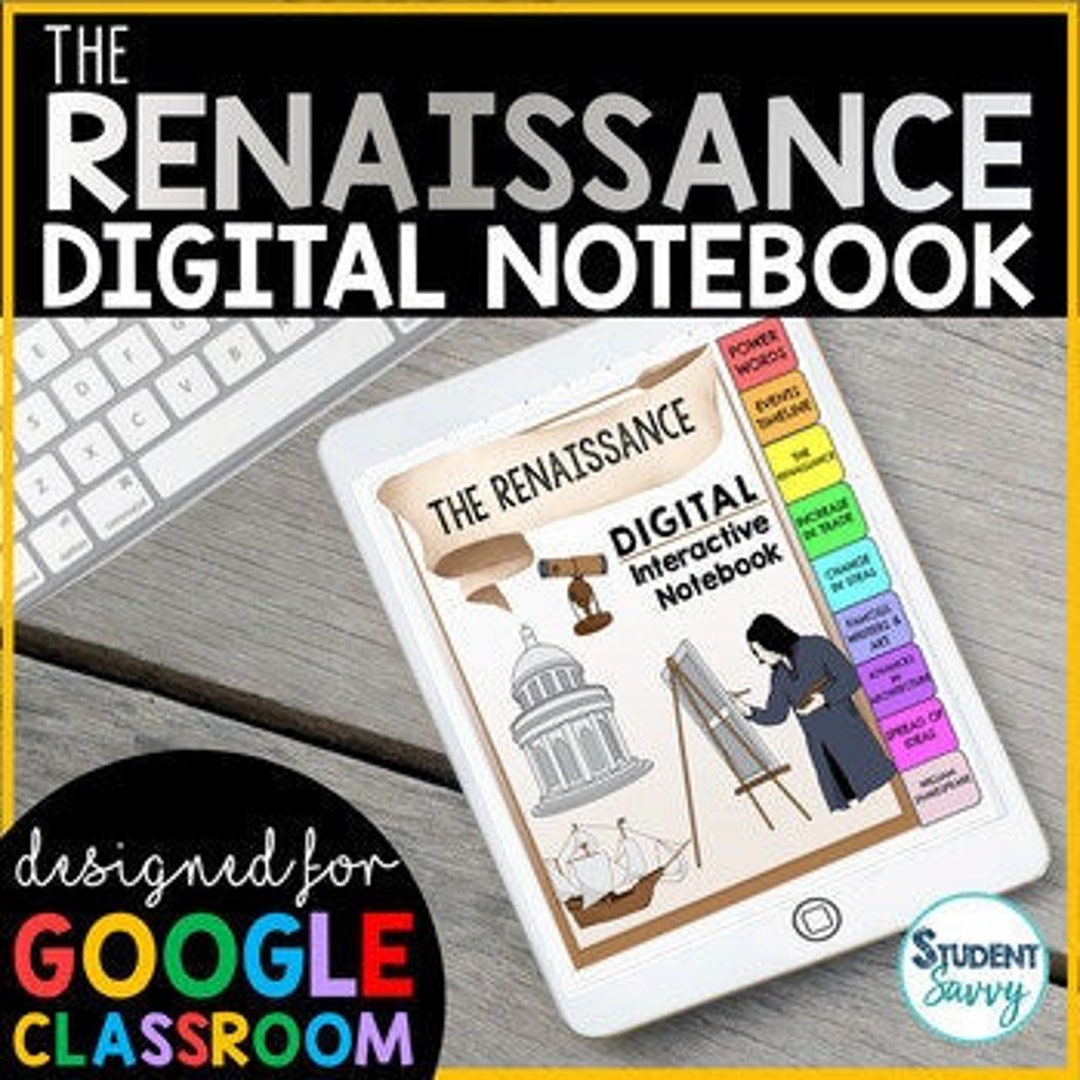 The Renaissance Interactive Notebook Digital Notebook History Social ...