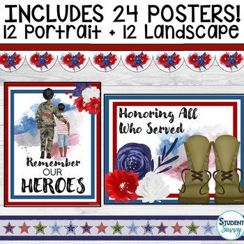 Veterans Day Bulletin Board & Posters Veterans Day Classroom Decor - Etsy