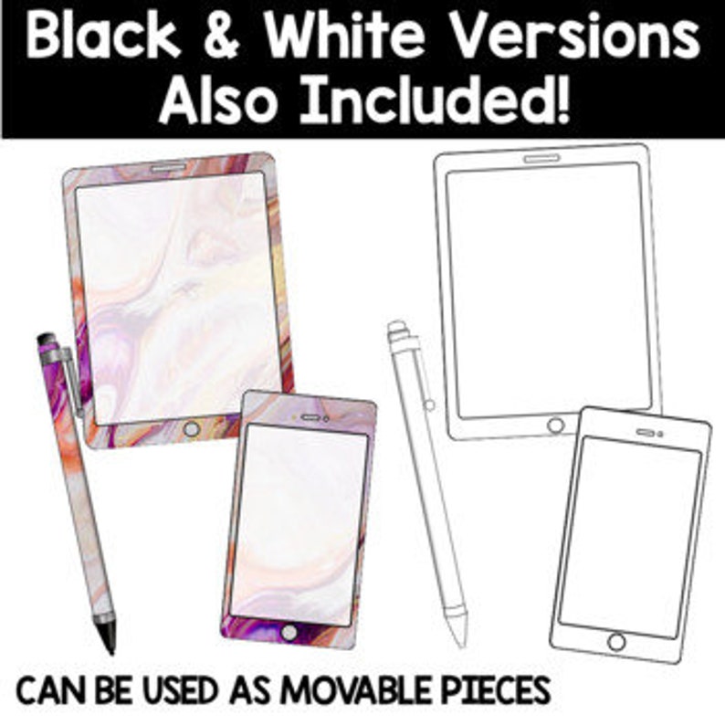 Technology Clipart Movable Pieces Distance Learning | Tablets ...