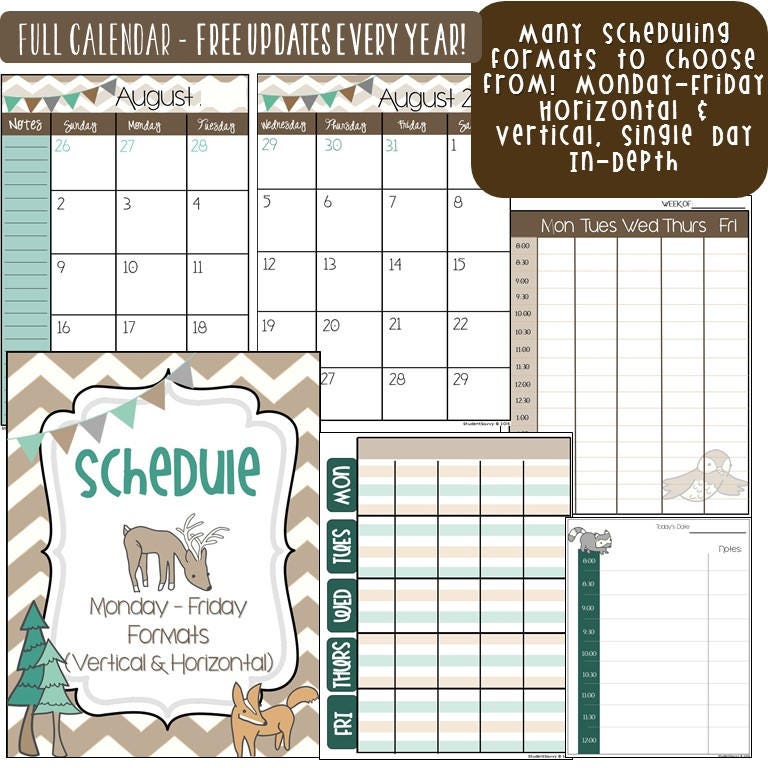 Woodland Teacher Binder 2019-2020 & Classroom Decor - Etsy