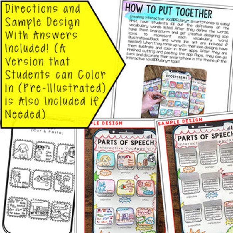 Parts of Speech Interactive Vocappulary™ - Grammar Vocabulary Activity ...