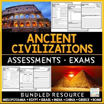 Ancient Civilizations Tests - History Exams Bundle - Quiz Review ...
