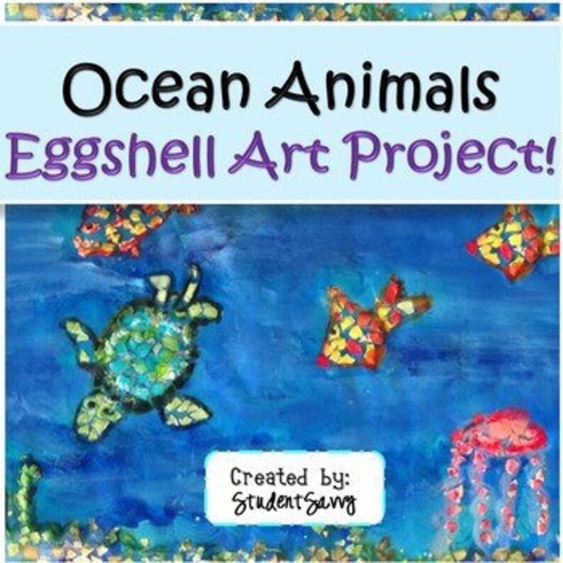 Ocean Animals Mosaic Eggshell Art Project! - Etsy