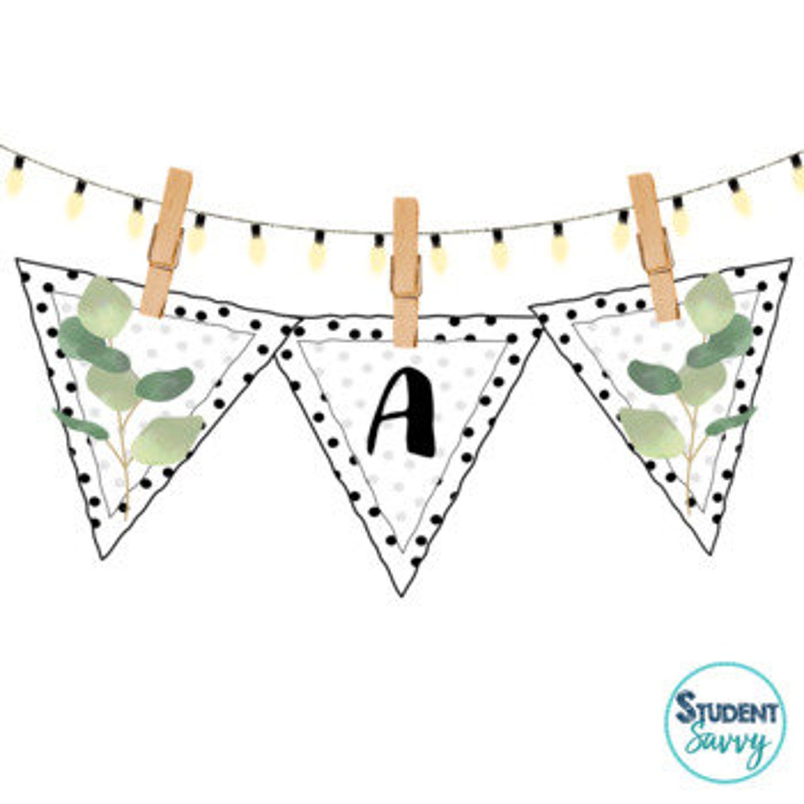 Lavender and Eucalyptus Editable Banners | Calm Banners Bulletin Board ...