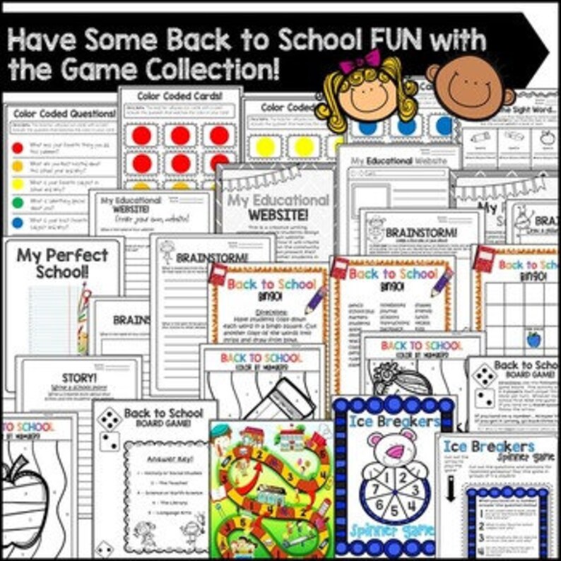 Beginning of the Year Activities - Games Collection - Etsy