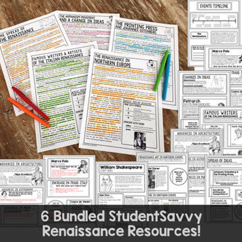 The Renaissance Activities Bundle STEM Projects Powerpoint INB - Etsy