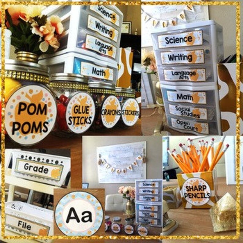 Apple & Glitter Classroom Decor - Etsy