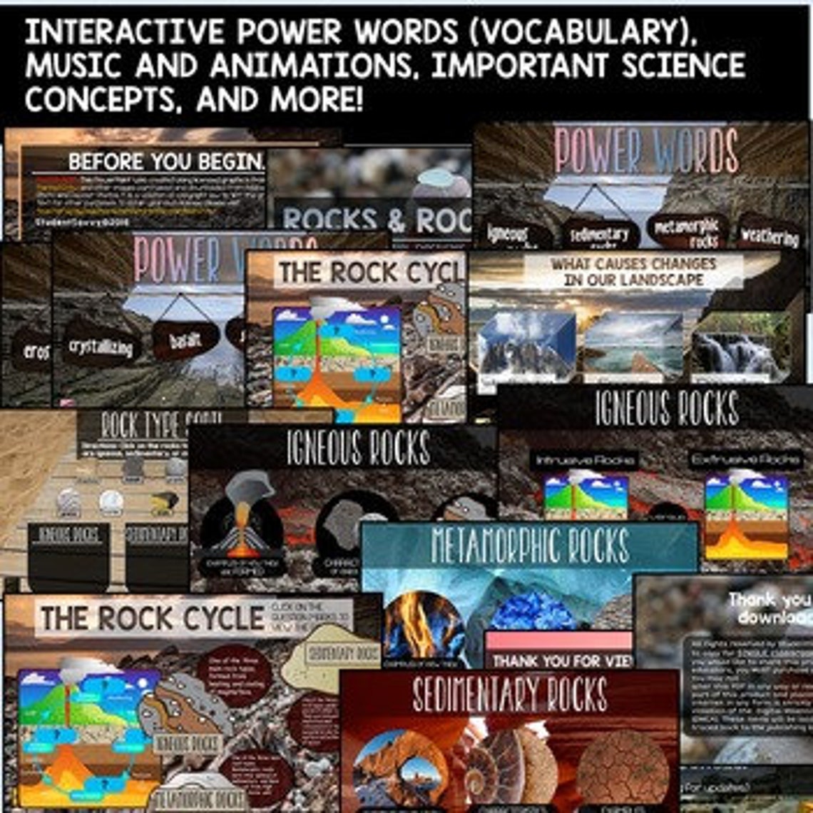 Rock Cycle Powerpoint & Google Slides Distance Learning | Interactive ...