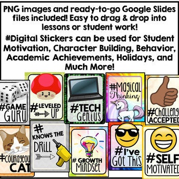 Digital Stickers for Google Slides and Seesaw Upper Elementary - Etsy