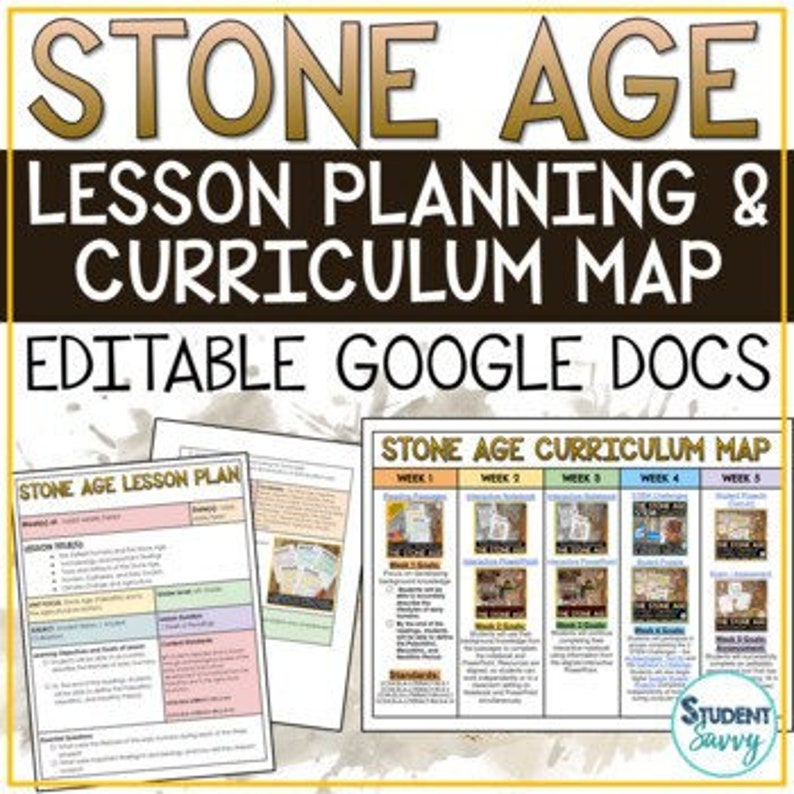 Stone Age Lesson Plans Templates Editable Google Docs | Curriculum ...