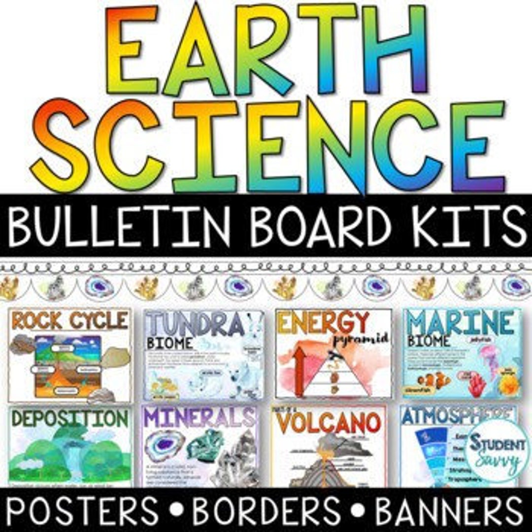 Earth Science Bulletin Board Kits - Science Posters - Borders Banners ...
