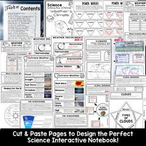 Weather Interactive Notebook | Weather and Climate | Severe Weather ...