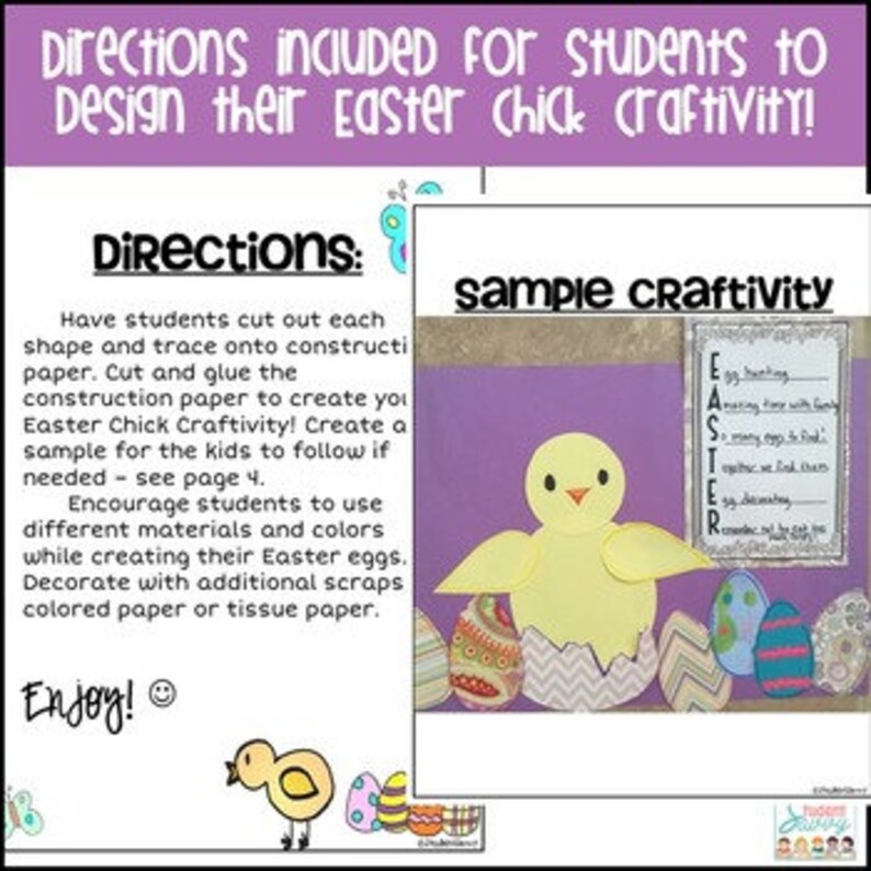 Easter Chick Craftivity! - Etsy