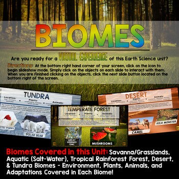 Biomes Powerpoint Google Slides Forest Tundra Rainforest Desert Animal ...