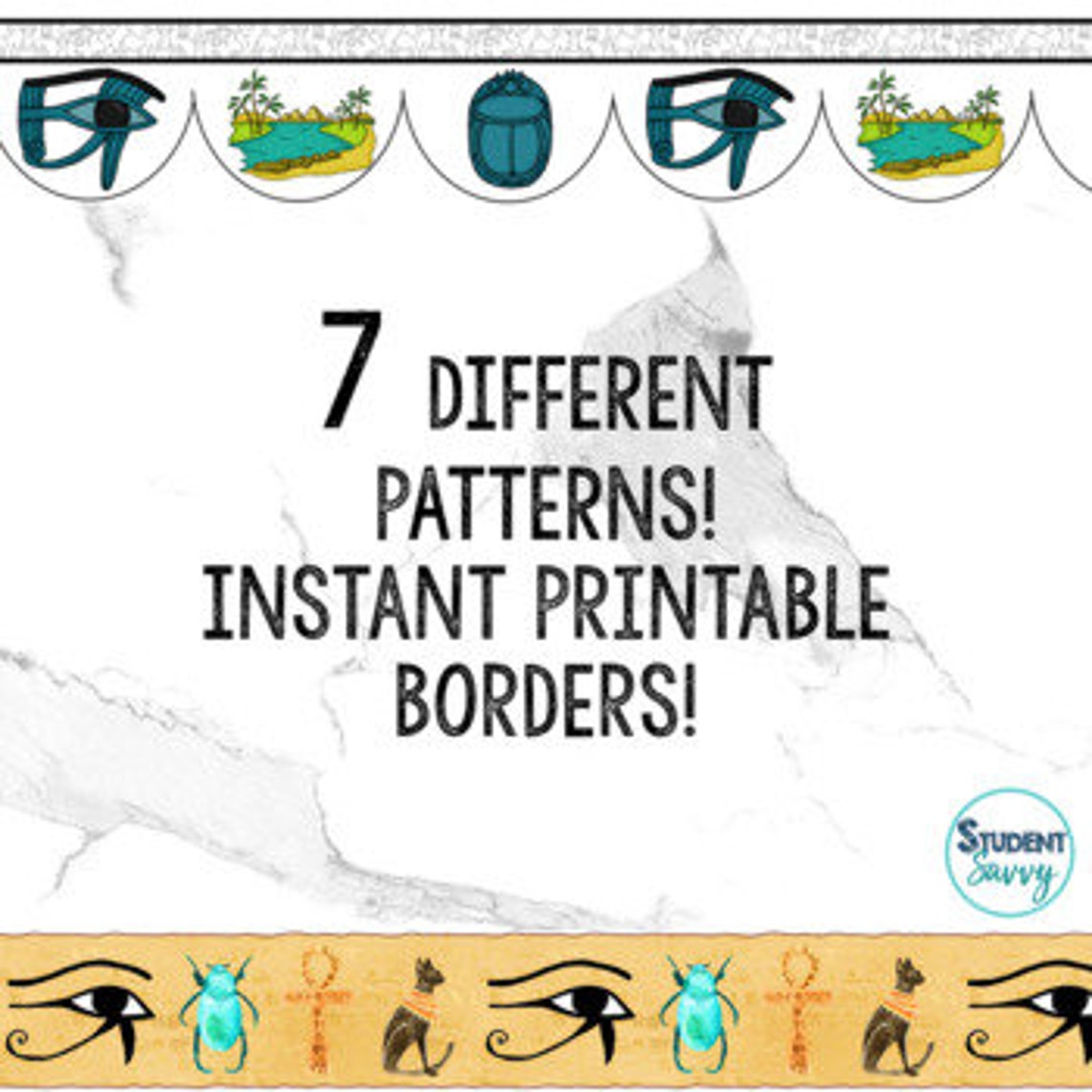 Ancient Egypt Bulletin Board Borders Printable Egypt History Classroom ...