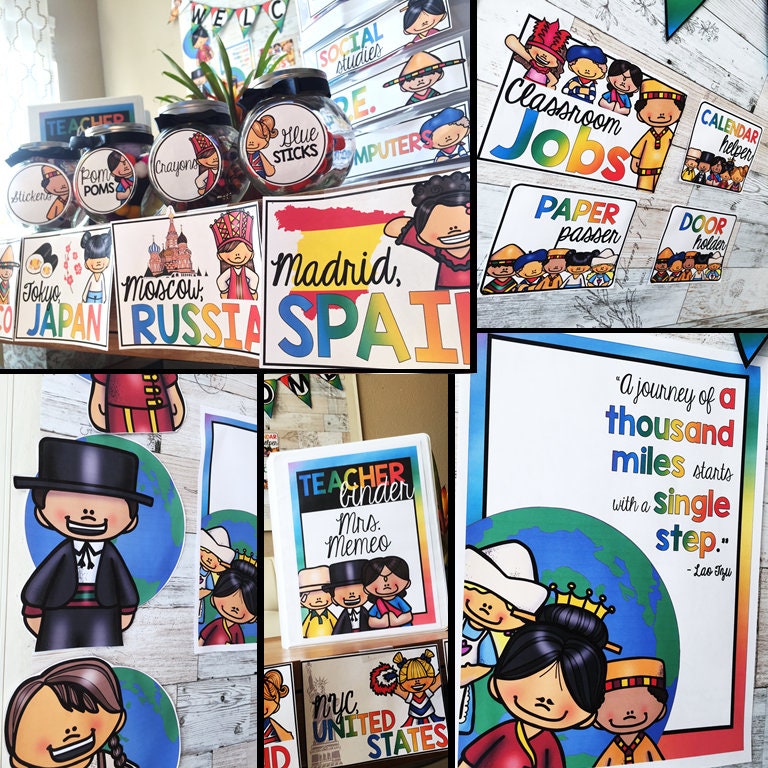 Classroom Decor Around the World Children - Etsy