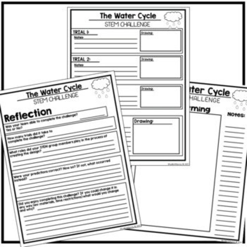 Earth's Cycles: Water Cycle STEM Challenge Activity Project - Etsy