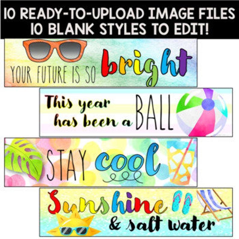 End of the Year Google Classroom Headers - SUMMER Google Classroom ...