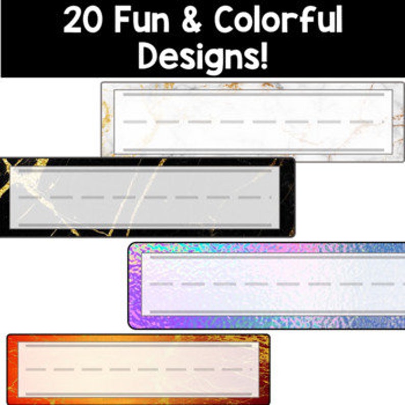 Name Tags Clipart Movable Pieces | Clip Art Distance Learning - Etsy