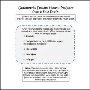 Geometry Project Dream House- 3rd Grade Common Core - Etsy