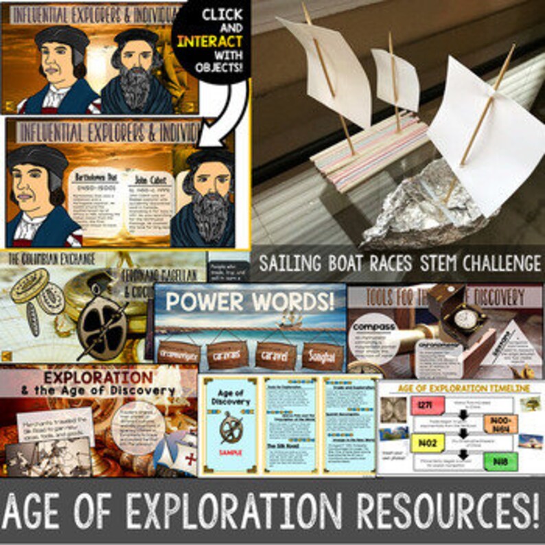The Age of Exploration Activities | Early European Explorers Activities ...