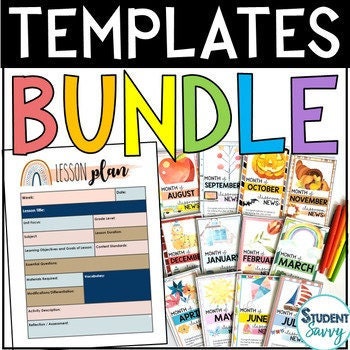 Lesson Plan Template Digital Google Slides Bell Ringers Editable Slides ...