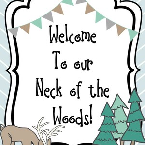 Woodland Classroom Decor (editable) - Etsy