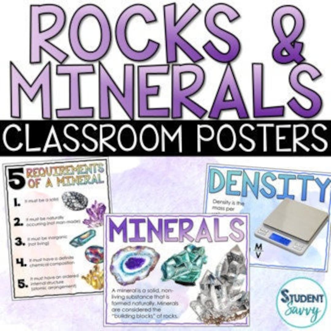 Rocks and Minerals Posters | Rocks | Science Classroom Decor - Etsy