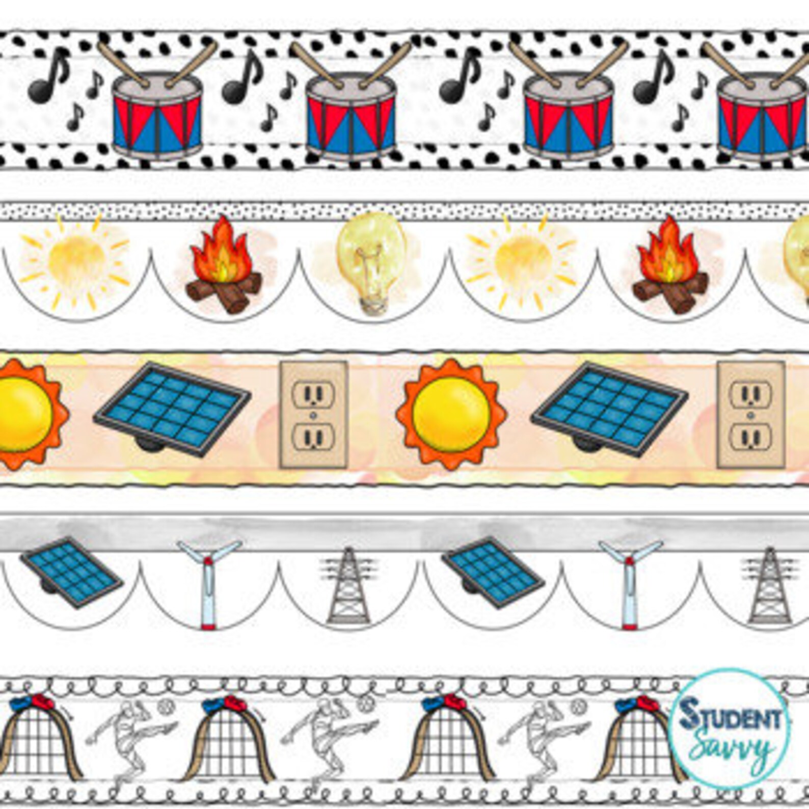 Energy Bulletin Board Borders | Forms of Energy Science Borders - Etsy