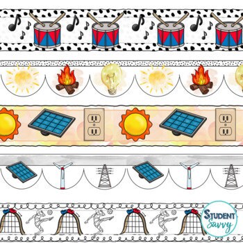 Energy Bulletin Board Borders | Forms of Energy Science Borders - Etsy