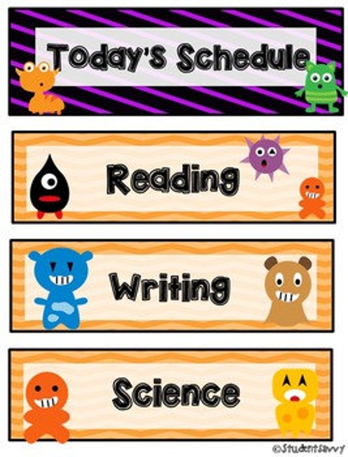 Classroom Decor - Monster Theme (editable) - Etsy