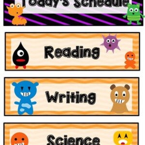 Classroom Decor - Monster Theme (editable) - Etsy