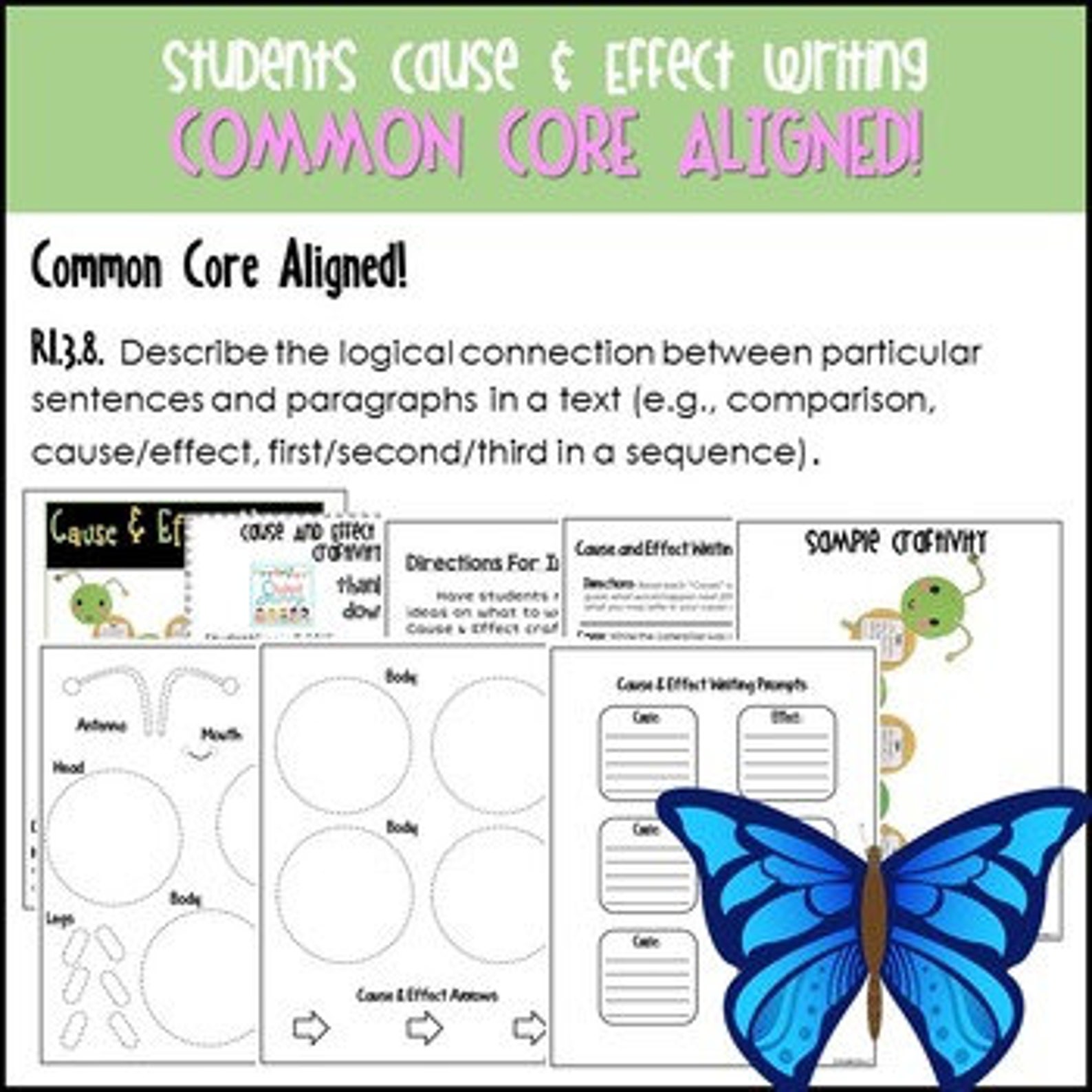 Cause & Effect Caterpillar Craftivity! - Etsy